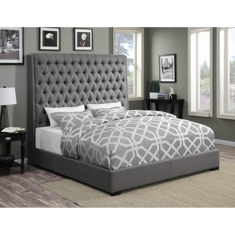 Coaster Furniture Camille King Upholstered Platform Bed 300621KE